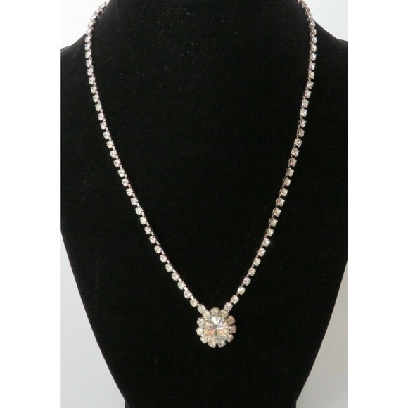 Emmons | Jewelry | Vintage Silver Emmons Diamante Round Rhinestone ...